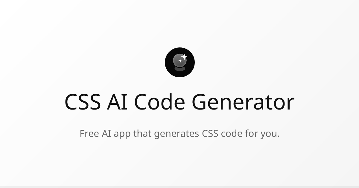 CSS AI Code Generator